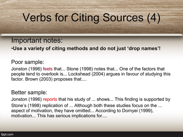 Overview of Citing Sources | PPT