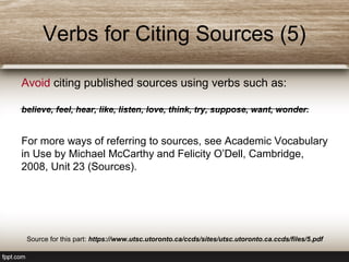Overview of Citing Sources | PPT
