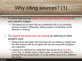 Overview of Citing Sources | PPT