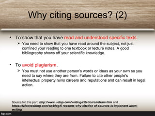 Overview of Citing Sources | PPT