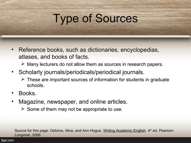 Overview of Citing Sources | PPT