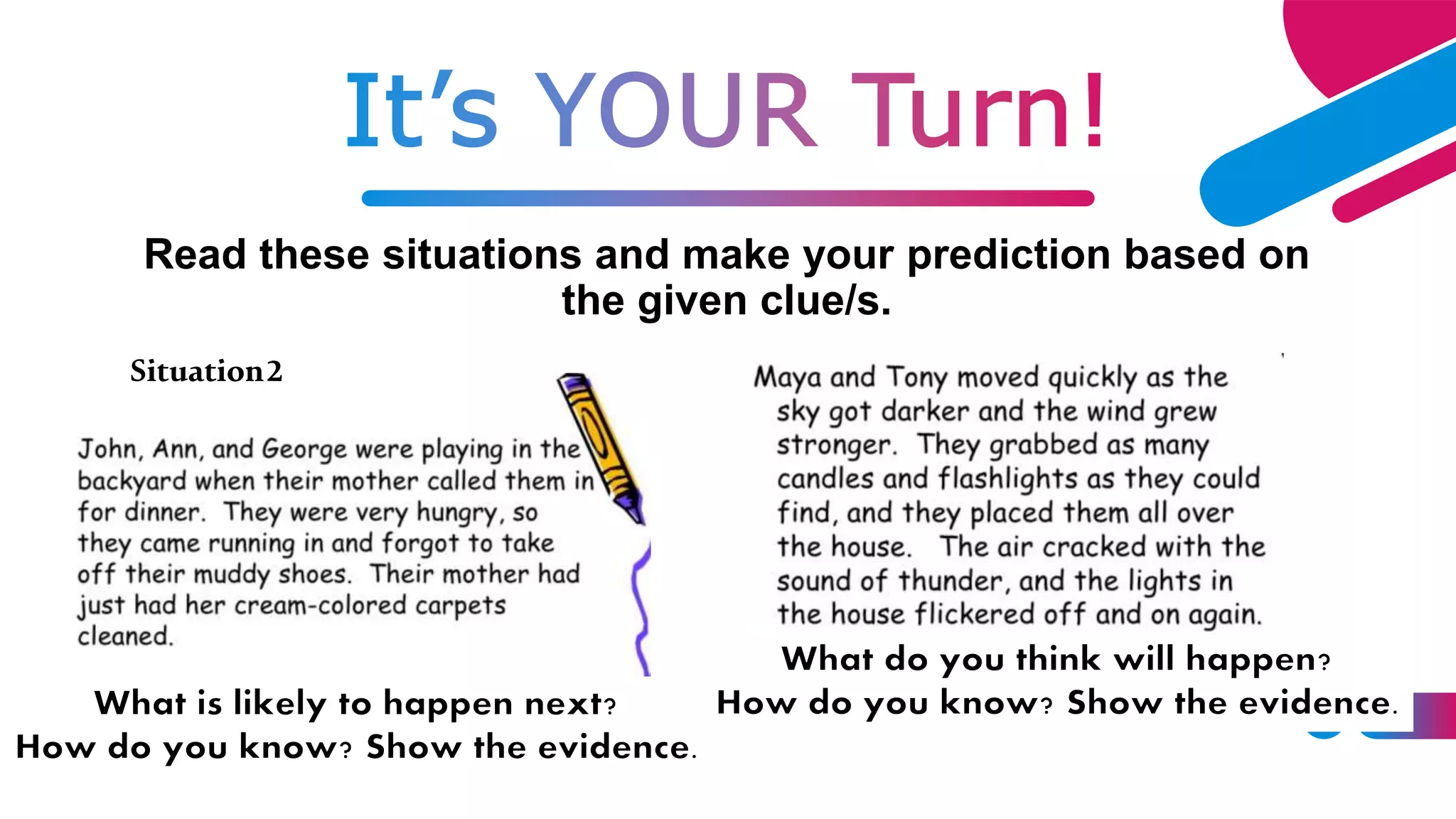 Predicting outcomes, making inferences & drawing conclusions | PPTX