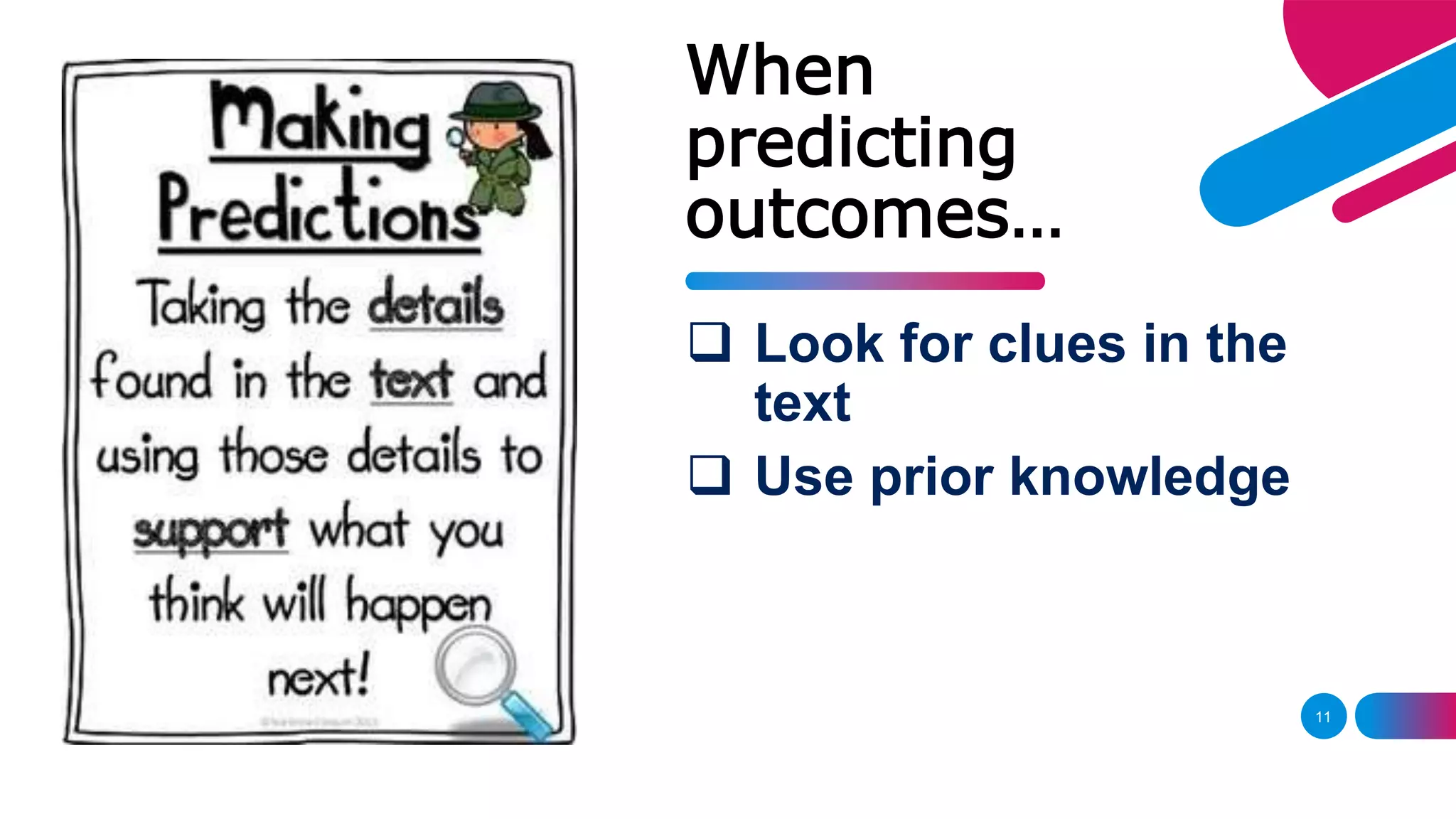 Predicting outcomes, making inferences & drawing conclusions | PPTX