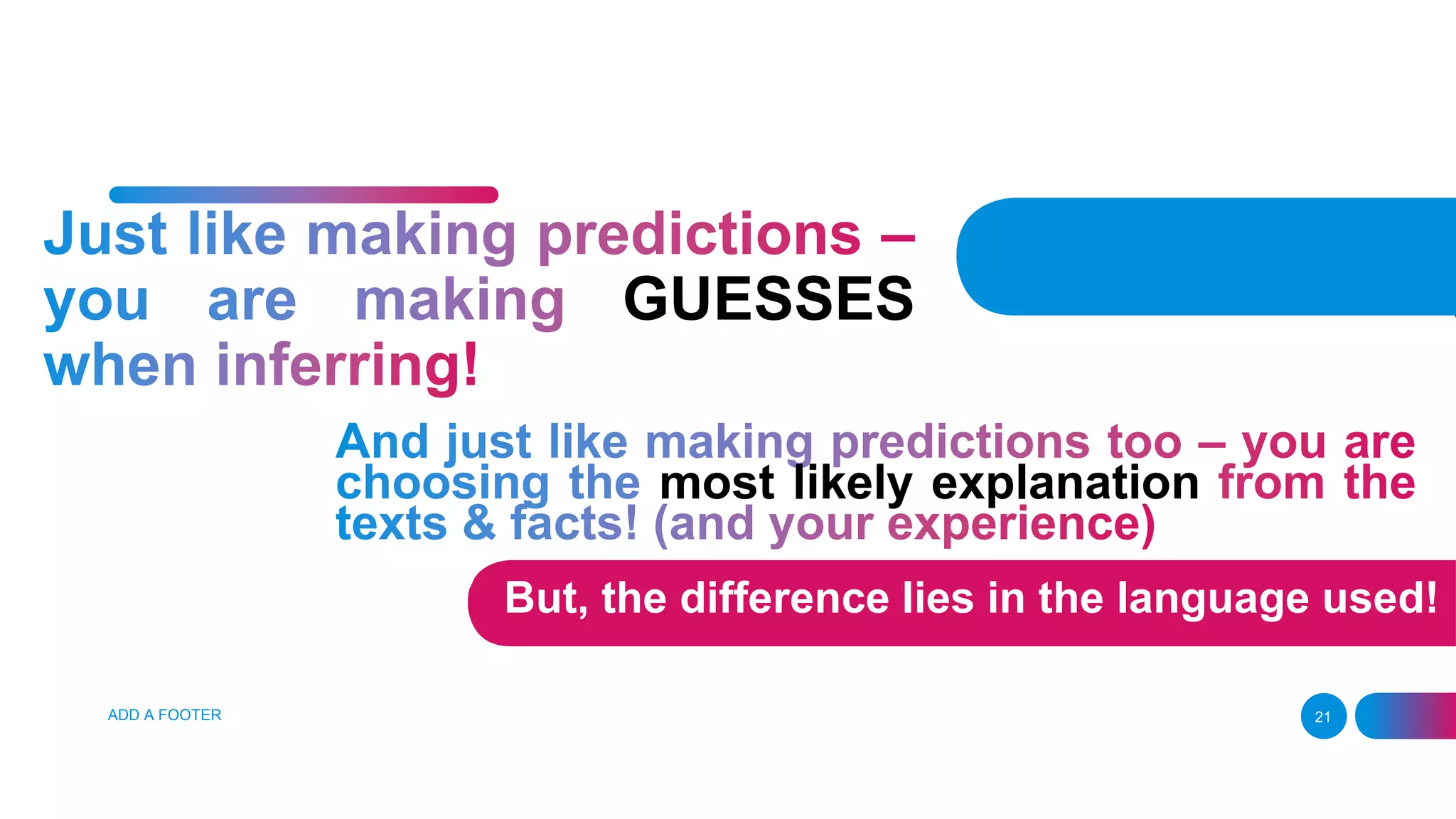 Predicting outcomes, making inferences & drawing conclusions | PPTX