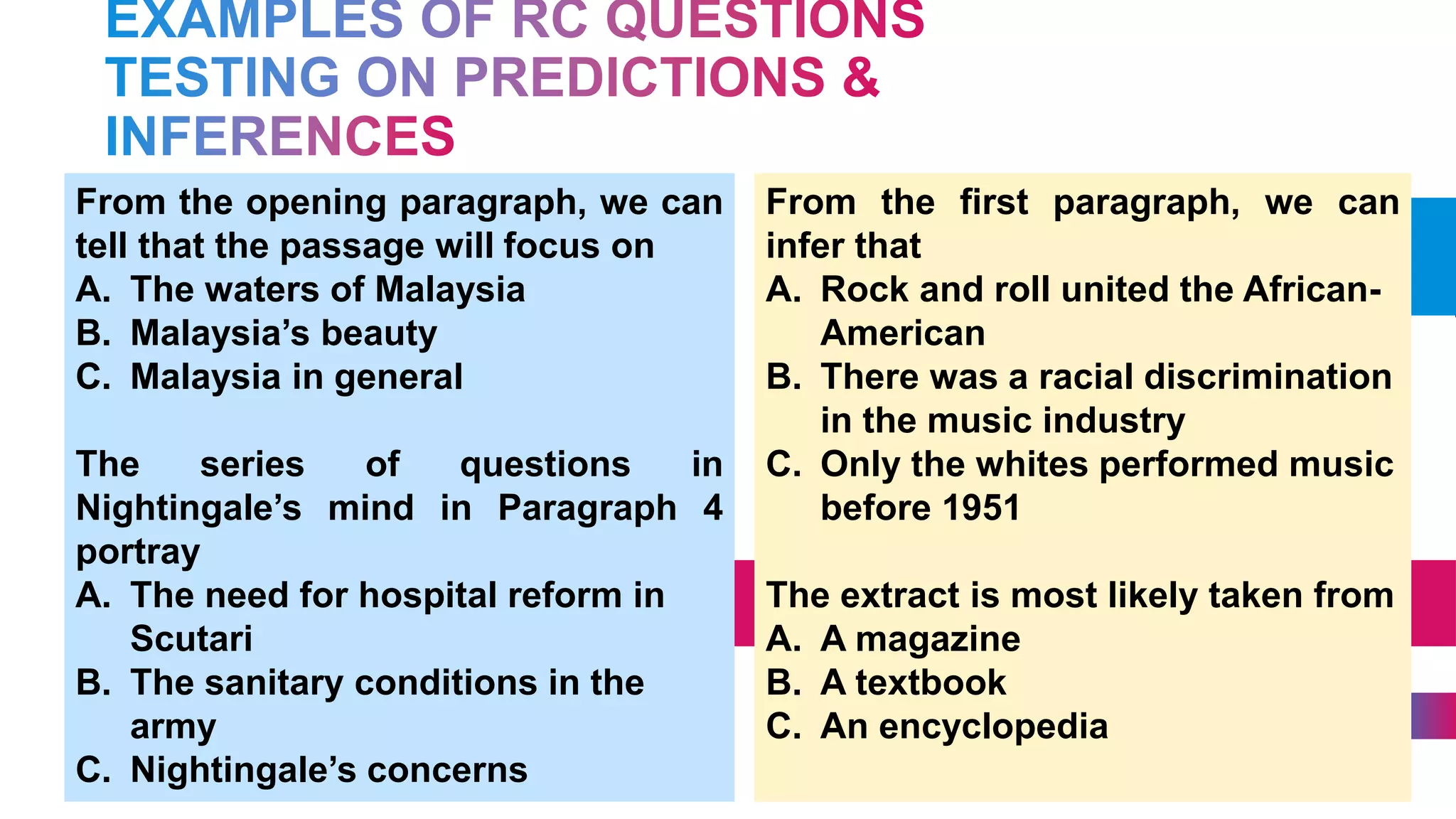 Predicting outcomes, making inferences & drawing conclusions | PPTX