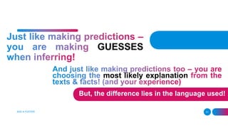 Predicting outcomes, making inferences & drawing conclusions | PPTX