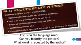 Predicting outcomes, making inferences & drawing conclusions | PPTX