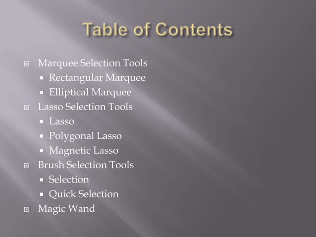 Selection Tools in Adobe Photoshop Elements | PPT