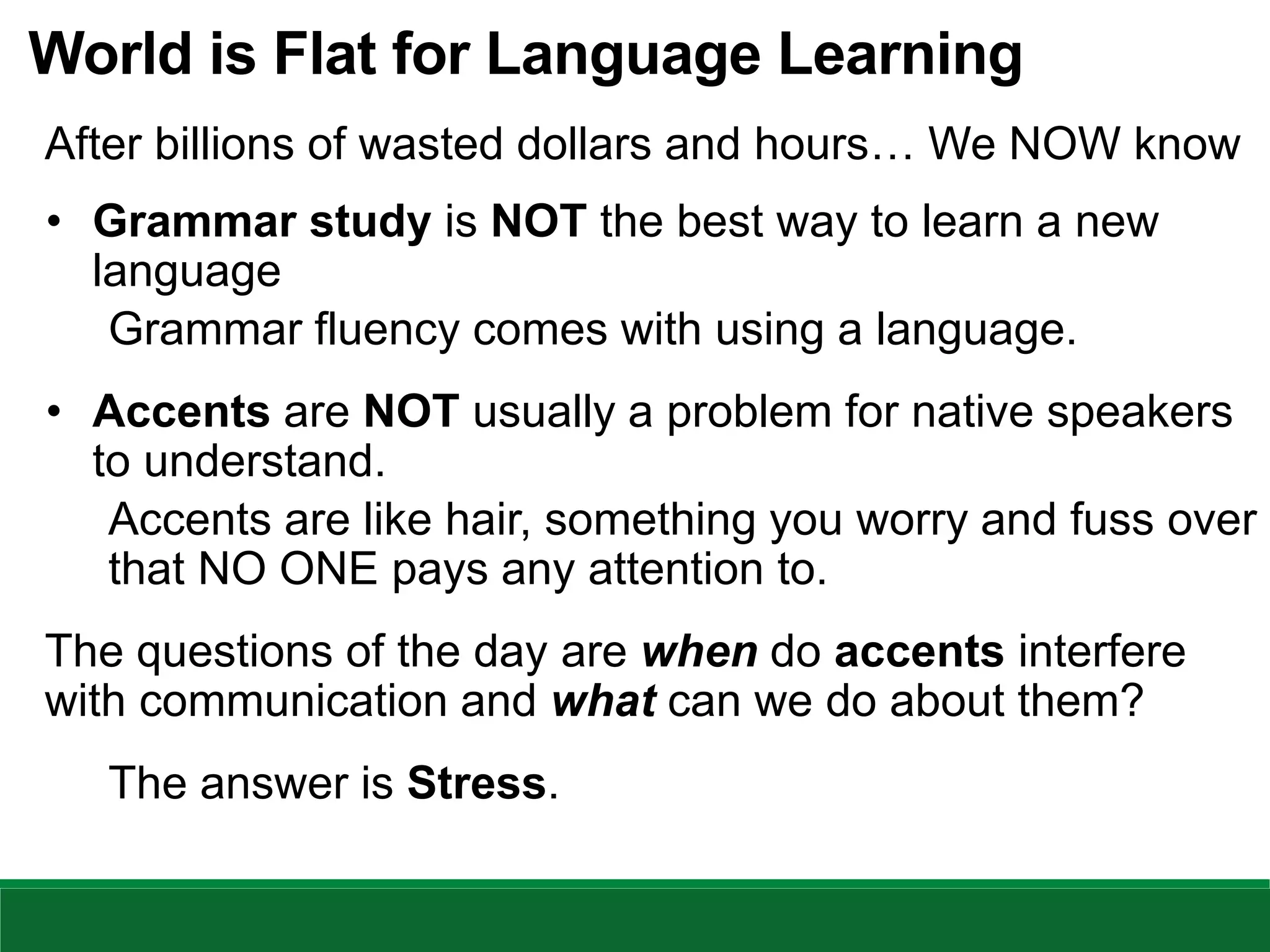 English Fluency Hack - Word Stress | PPTX