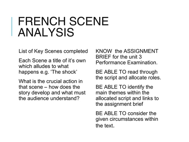 Y11 Unit 3 Performance Exploration | PPT
