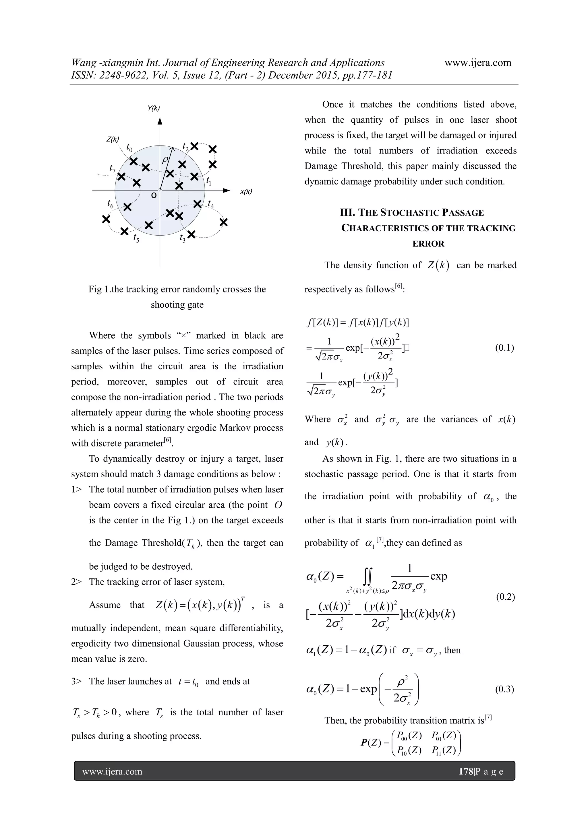 Mathematical Model for Dynamic Damage Probability of the Repetition ...