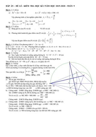 Đề Thi HK2 Toán 9 - THCS THPT Lương Thế Vinh | DOCX