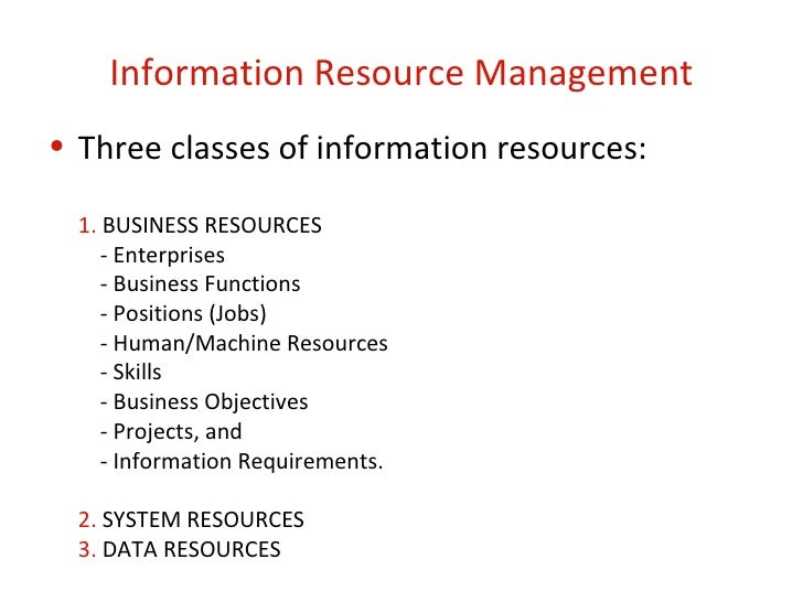 Information Resources Management