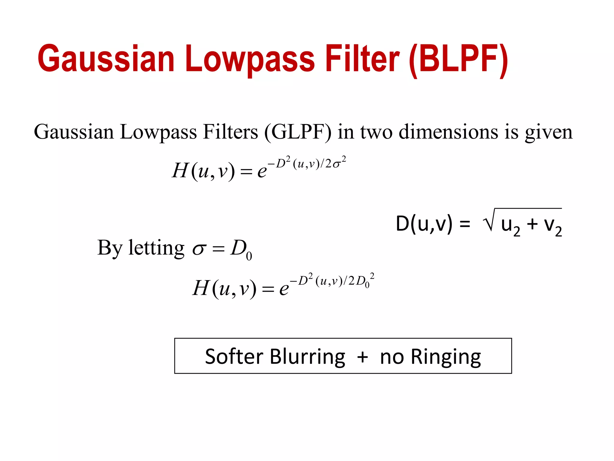 Image Filtering in the Frequency Domain | PPTX