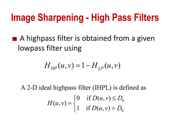 Image Filtering in the Frequency Domain | PPTX | Digital Audio ...