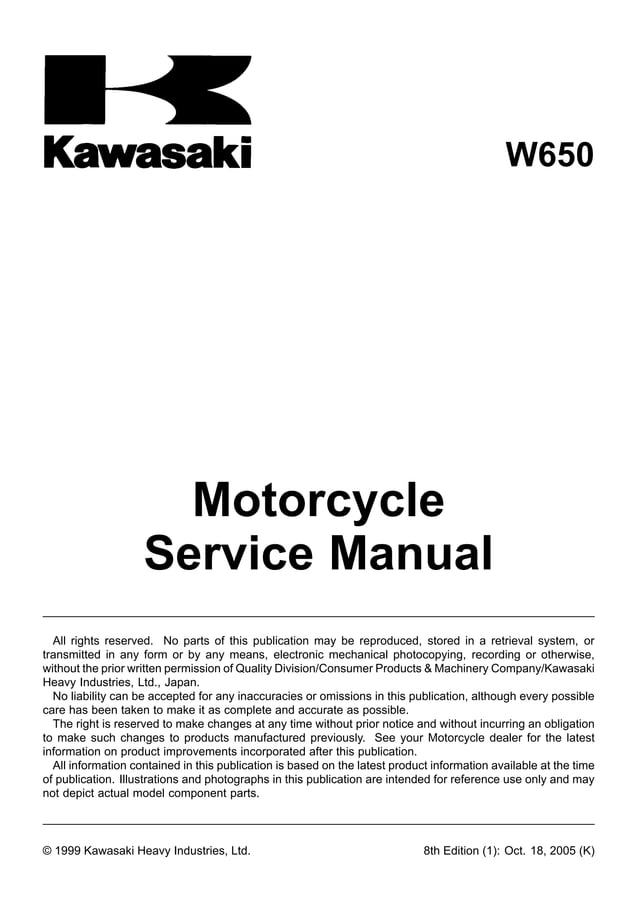 W650 Service Manual | PDF