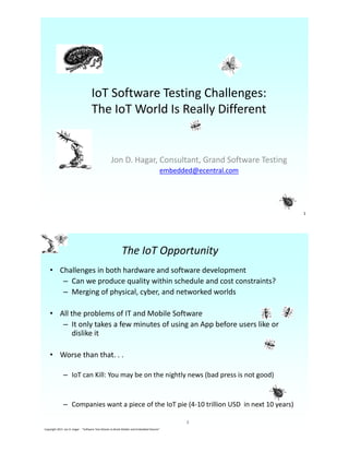 IoT Software Testing Challenges: The IoT World Is Really Different | PDF