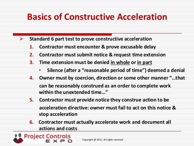 Project Controls Expo, 18th Nov 2014 - "CONSTRUCTION ACCELERATION— A