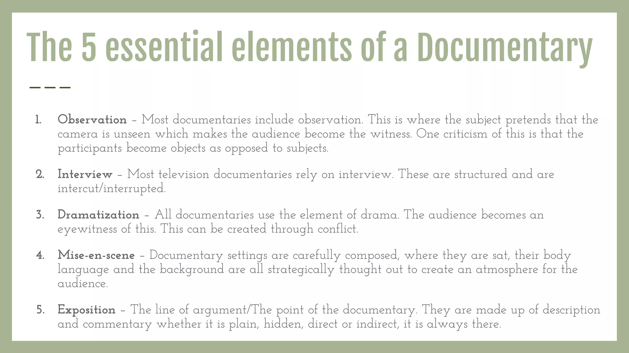 The theory of documentary | PPTX