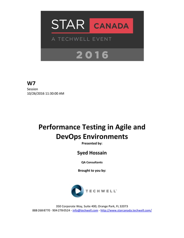 Performance Testing In Agile And Devops Environments Pdf