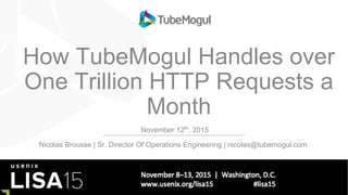 USENIX LISA15: How TubeMogul Handles over One Trillion HTTP Requests a ...
