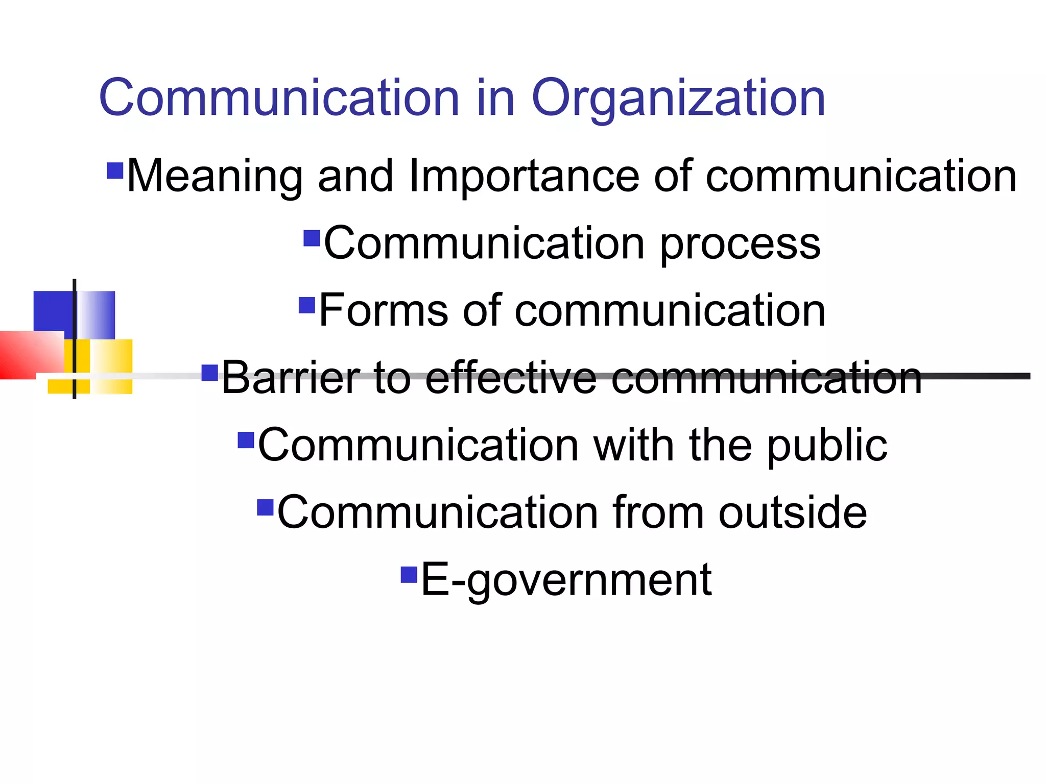 Communication in Public Organization | PPT