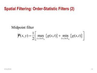 Image Restoration And Reconstruction | PPTX