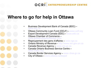 W7 entrepeneurship centre algonquin | PPT