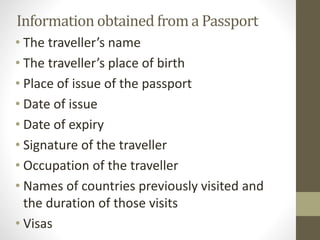 Documents required for travel | PPTX