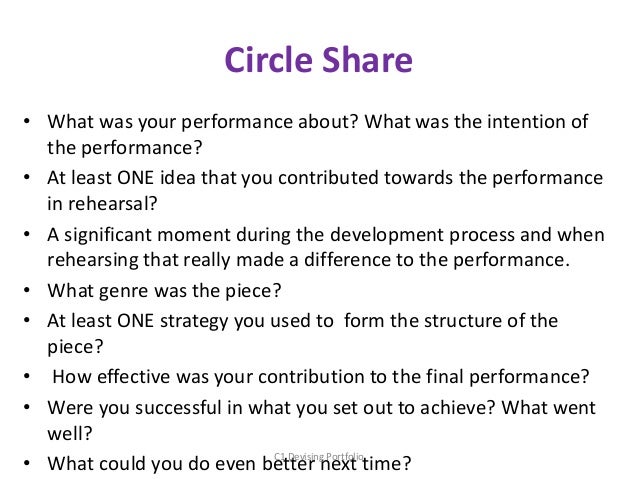 GCSE Drama C1 Devising - portfolio guidelines