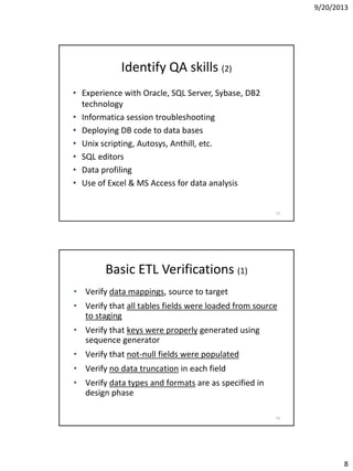 Data Warehouse Testing: It’s All about the Planning | PDF
