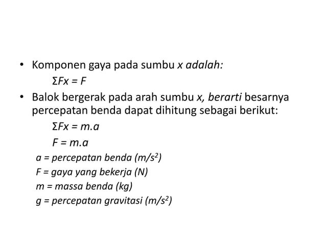 04. hukum newton tentang gerak | PPTX