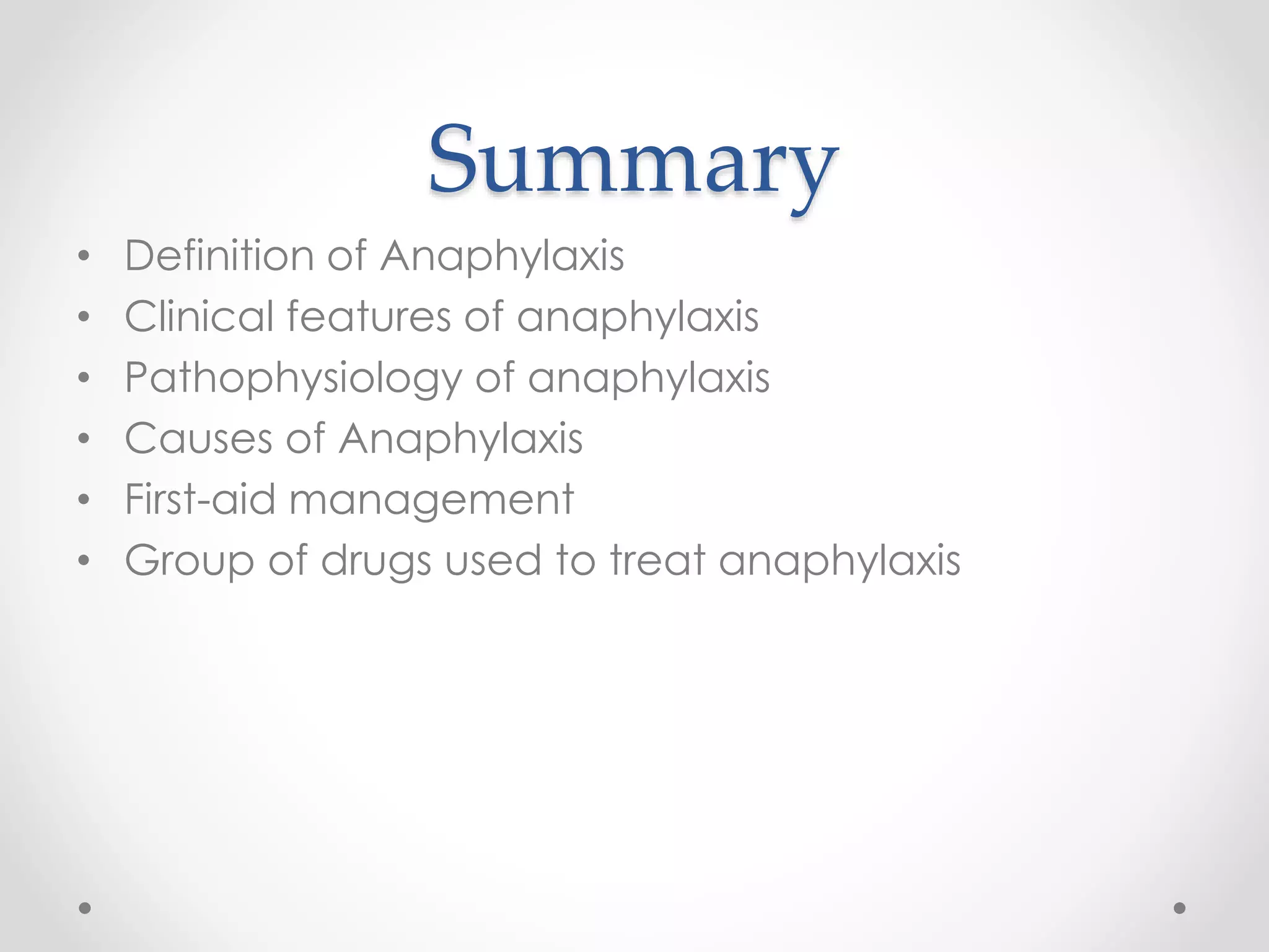 Anaphylaxis | PPTX