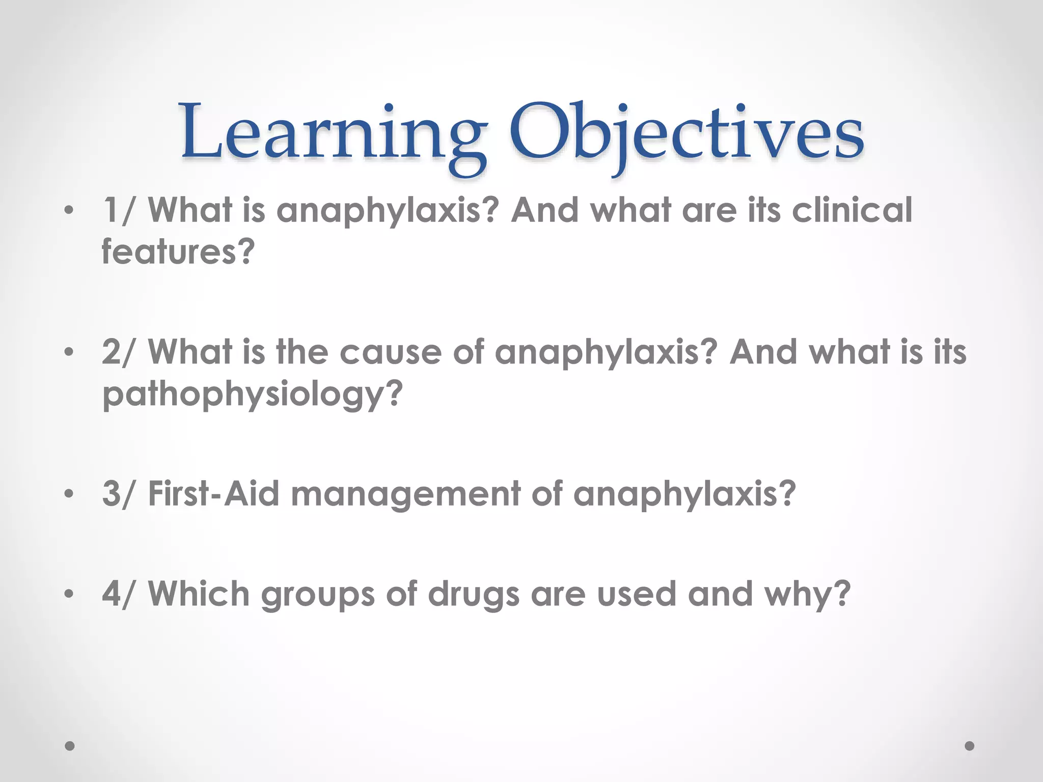 Anaphylaxis | PPTX
