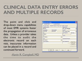 Electronic Health Records Issues & Challenges in a Government ...