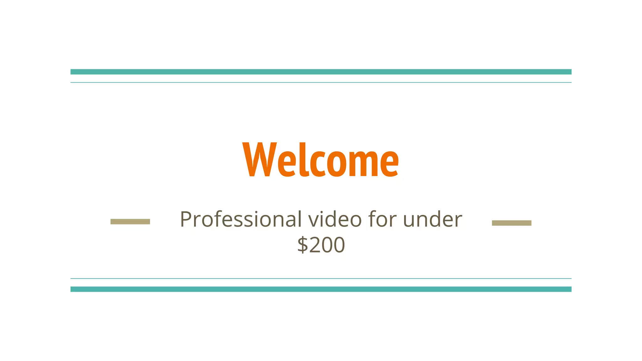 Welcome video | PPTX