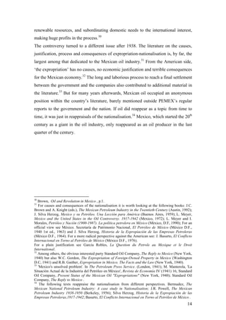 Oil and economy in Mexico, 1900-1930s | PDF