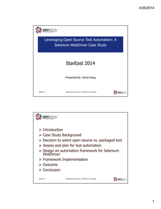 Leveraging Open Source Automation: A Selenium WebDriver Example | PDF