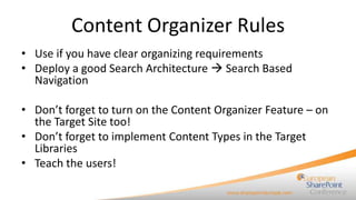 Best Practices for Organizing Documents in SharePoint 2010 | PPTX