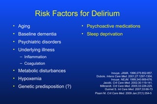 ICU delirium - critical factors and liberation bundles - Pratik ...