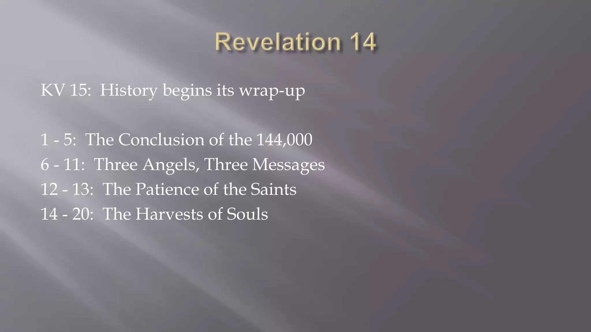 Revelation 14 chapter summary | PPTX