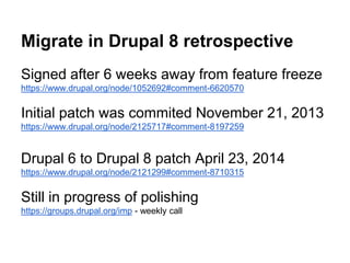 Drupal 8 migrate! | PPT