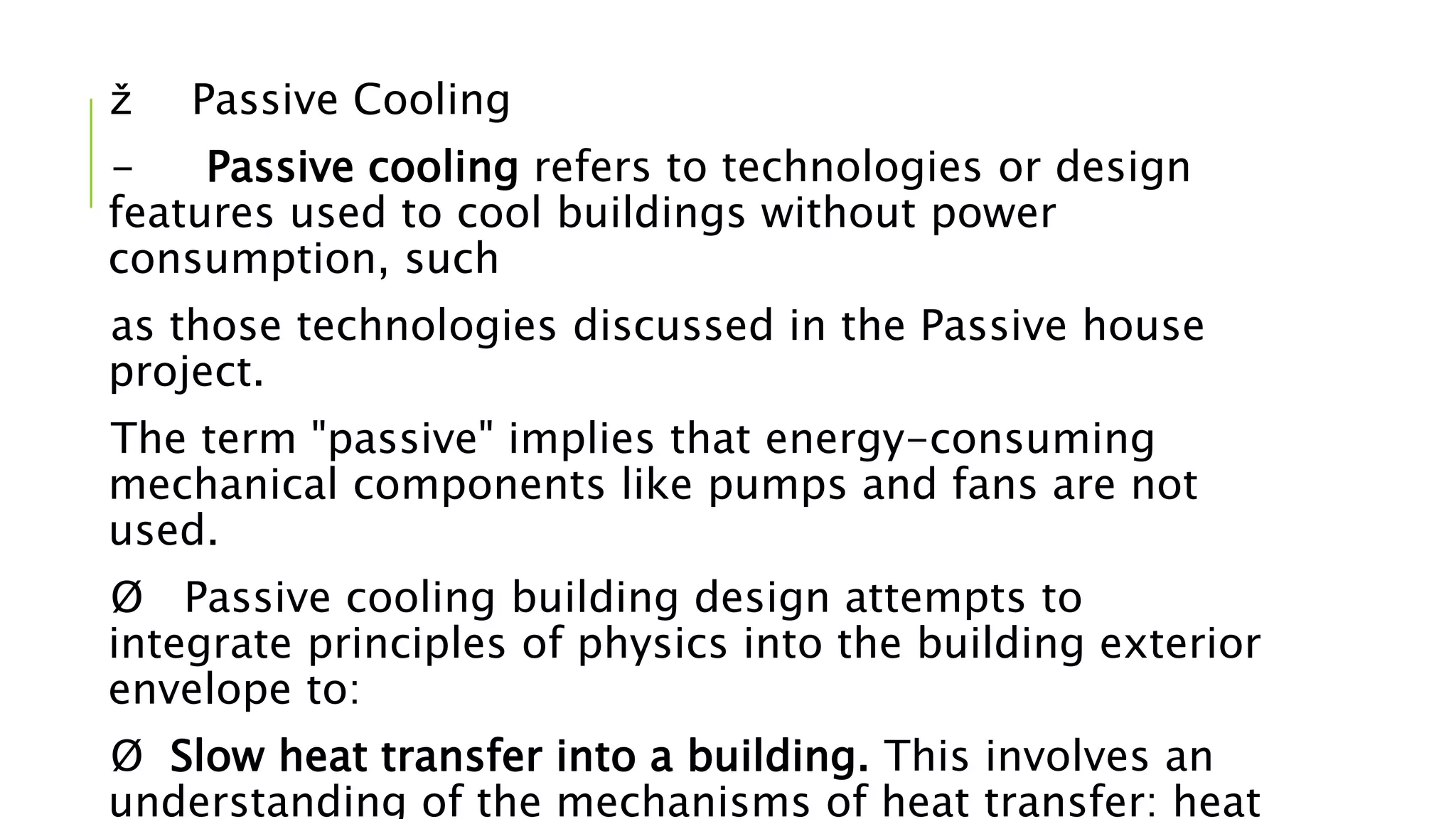 Passive Heating and Cooling System | PPTX