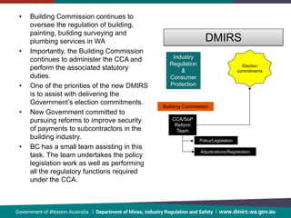 Construction Contracts Act (WA) - the past, present and future | PPT