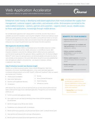 Web Application Accelerator Product Brief - Application delivery for ...