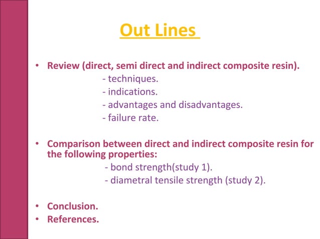 Comparison between Direct and Indirect Composite Resin Restorations ...