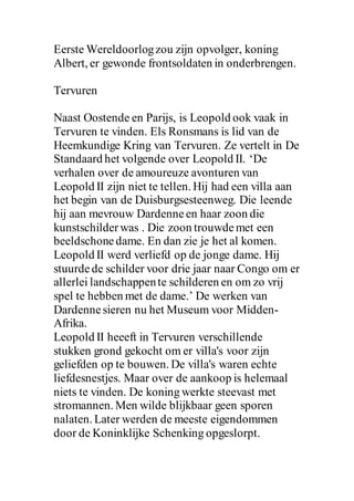 Waar is het fortuin van Leopold II? | DOC