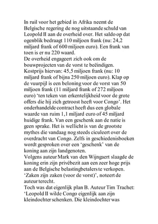 Waar is het fortuin van Leopold II? | DOC