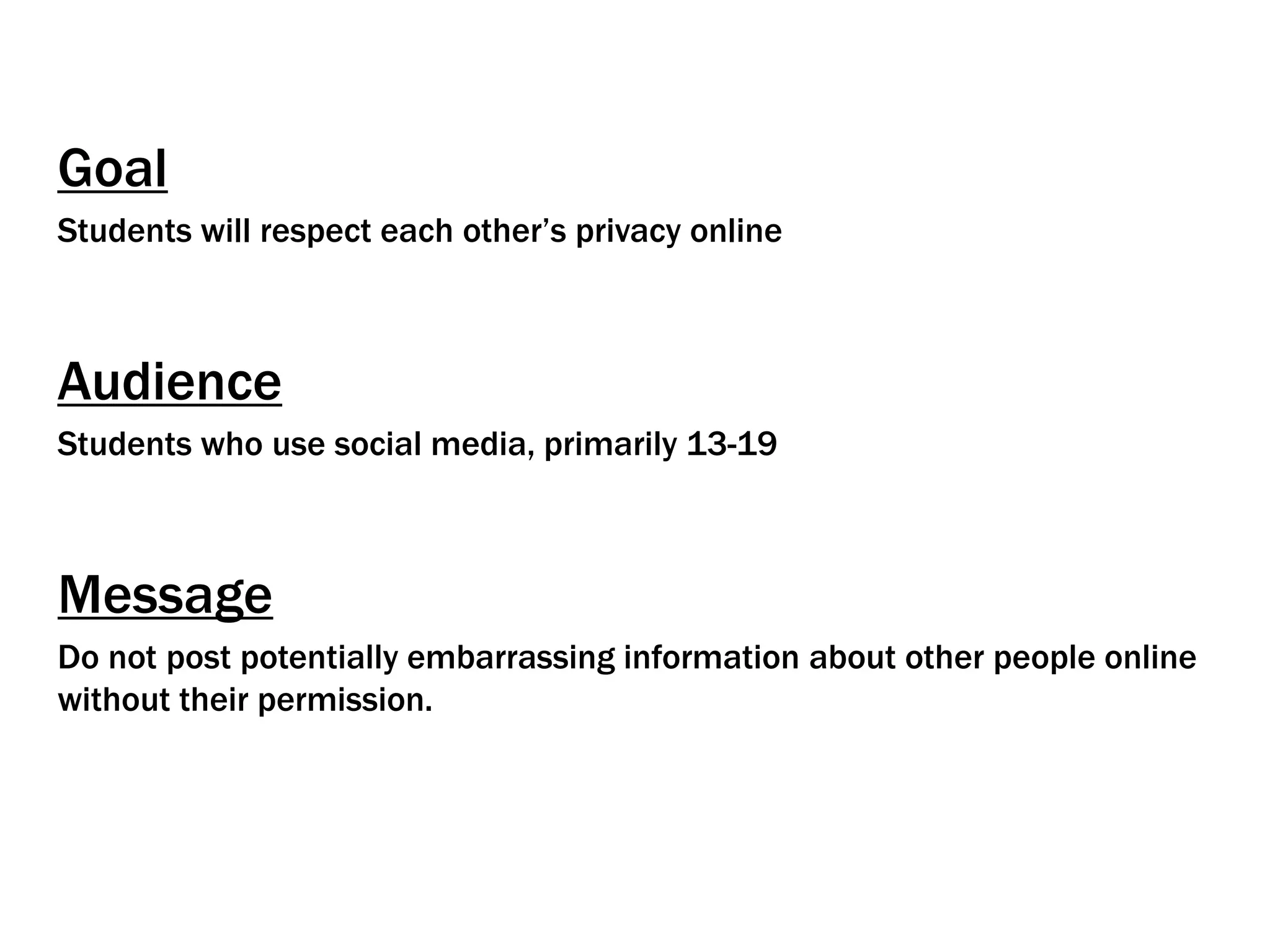 Evolution of a design: Respect Privacy poster | PPTX
