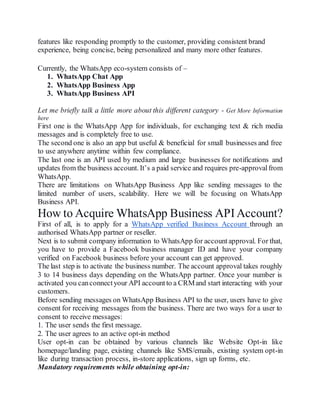 WhatsApp Business API | PDF